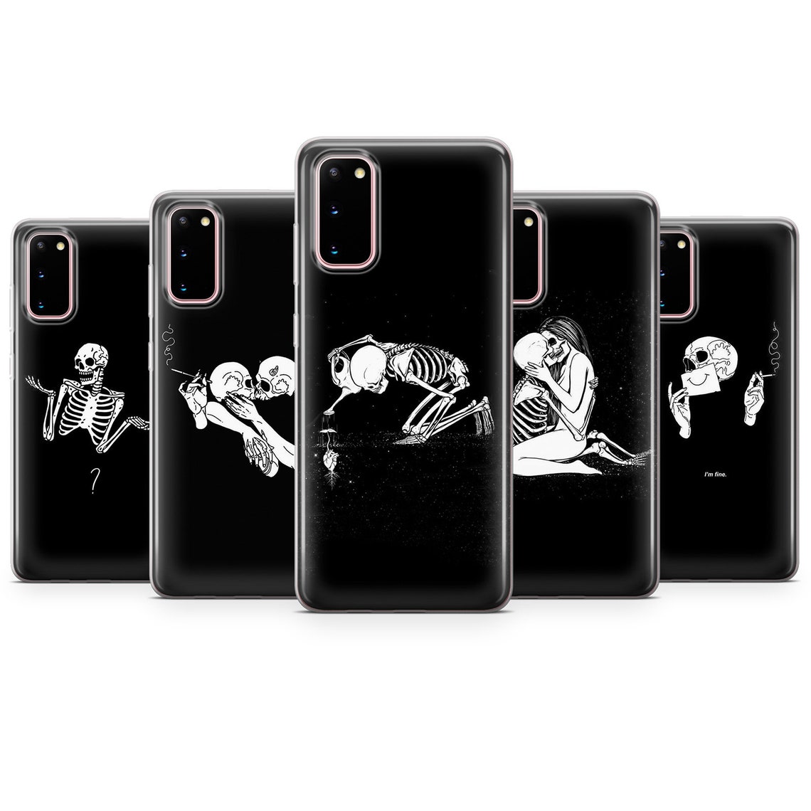 Aesthetic Skeleton Phone Case. Skull Cover for iPhone 7 8 | Etsy