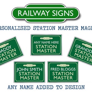 PERSONALISED RAILWAY STATION Trackside/platform Sign Themed Fridge ...