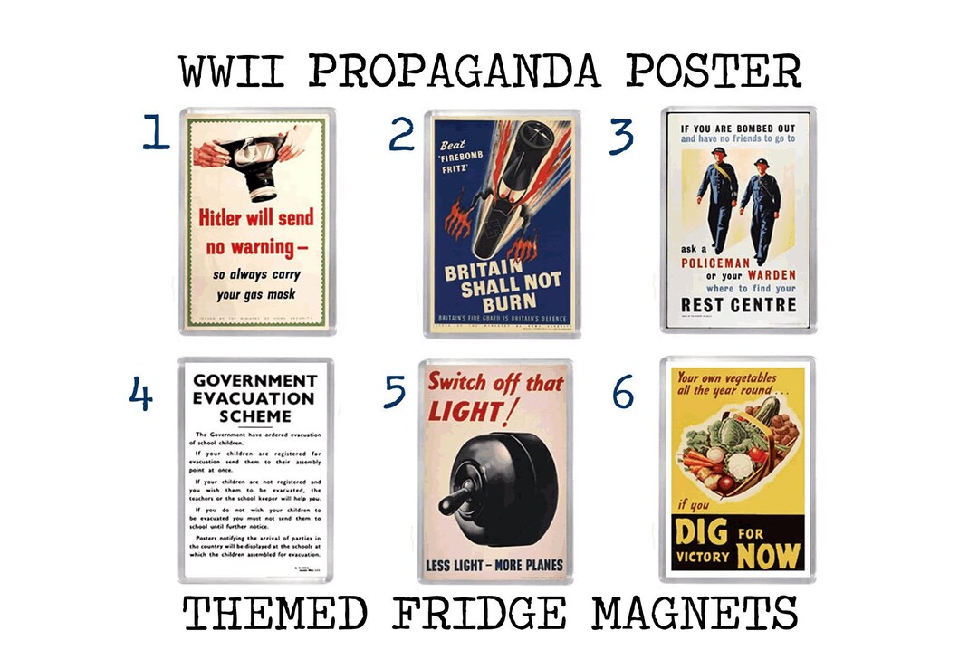 WORLD WAR 2 Propaganda Posters / WWII Assorted Warning / Blitz Poster ...