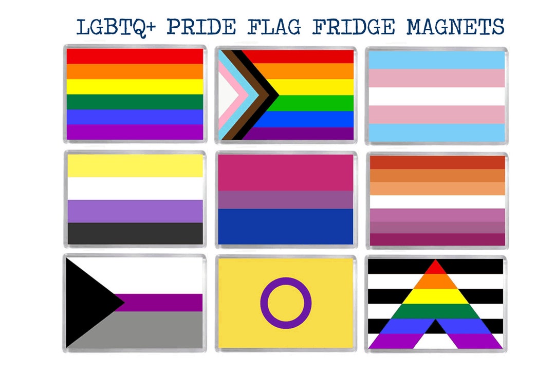 LGBTQ+ Pride Themed Fridge Magnets / LGBT Pride / LGBTQIA+ Pride Flag ...