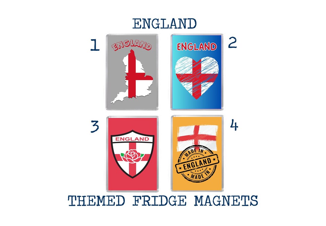 ENGLAND FLAG / English Themed Fridge Magnets - St Georges Flag - Etsy