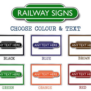 PERSONALISED RAILWAY STATION Trackside/platform Totem Sign Themed ...