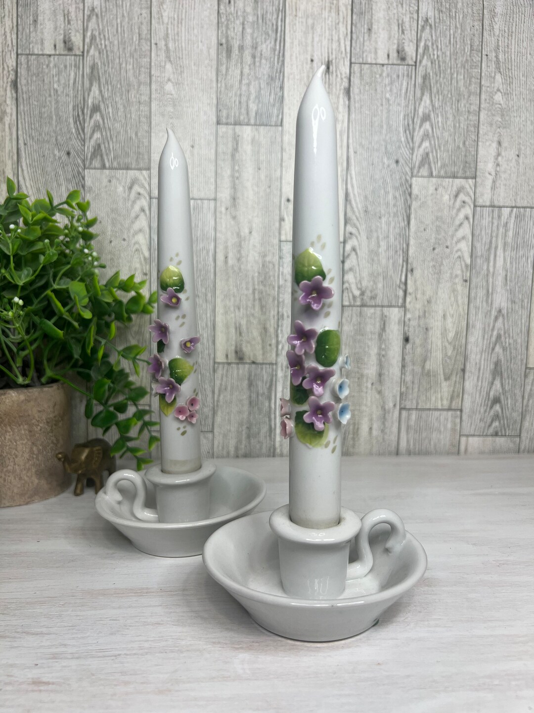 Vintage Porcelain Candles With Holder - Etsy