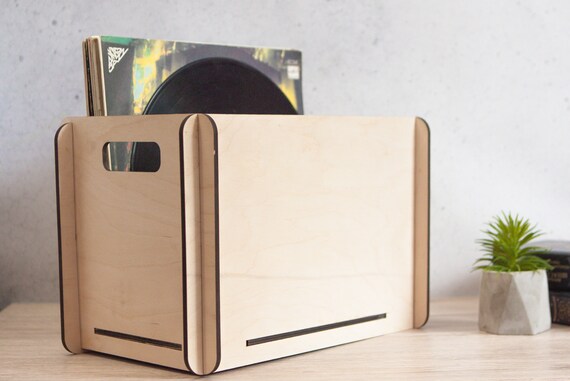 Digital Vinyl record storage box laser cut file,Record storage crate ...