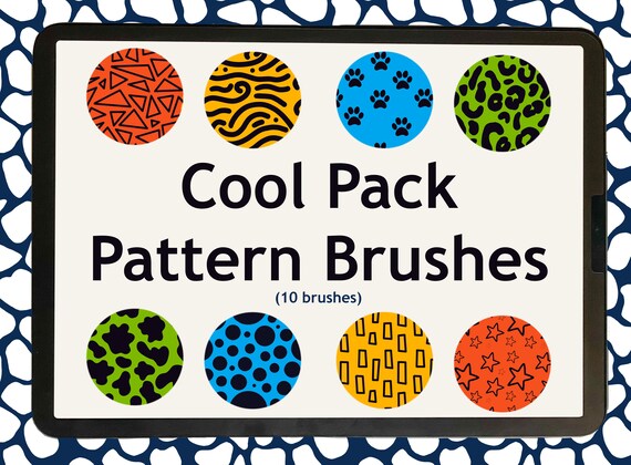 Cool Procreate Pattern Brush Pack | Etsy