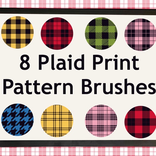Procreate Pattern Brush Set Houndstooth Brush Stripe Brush - Etsy