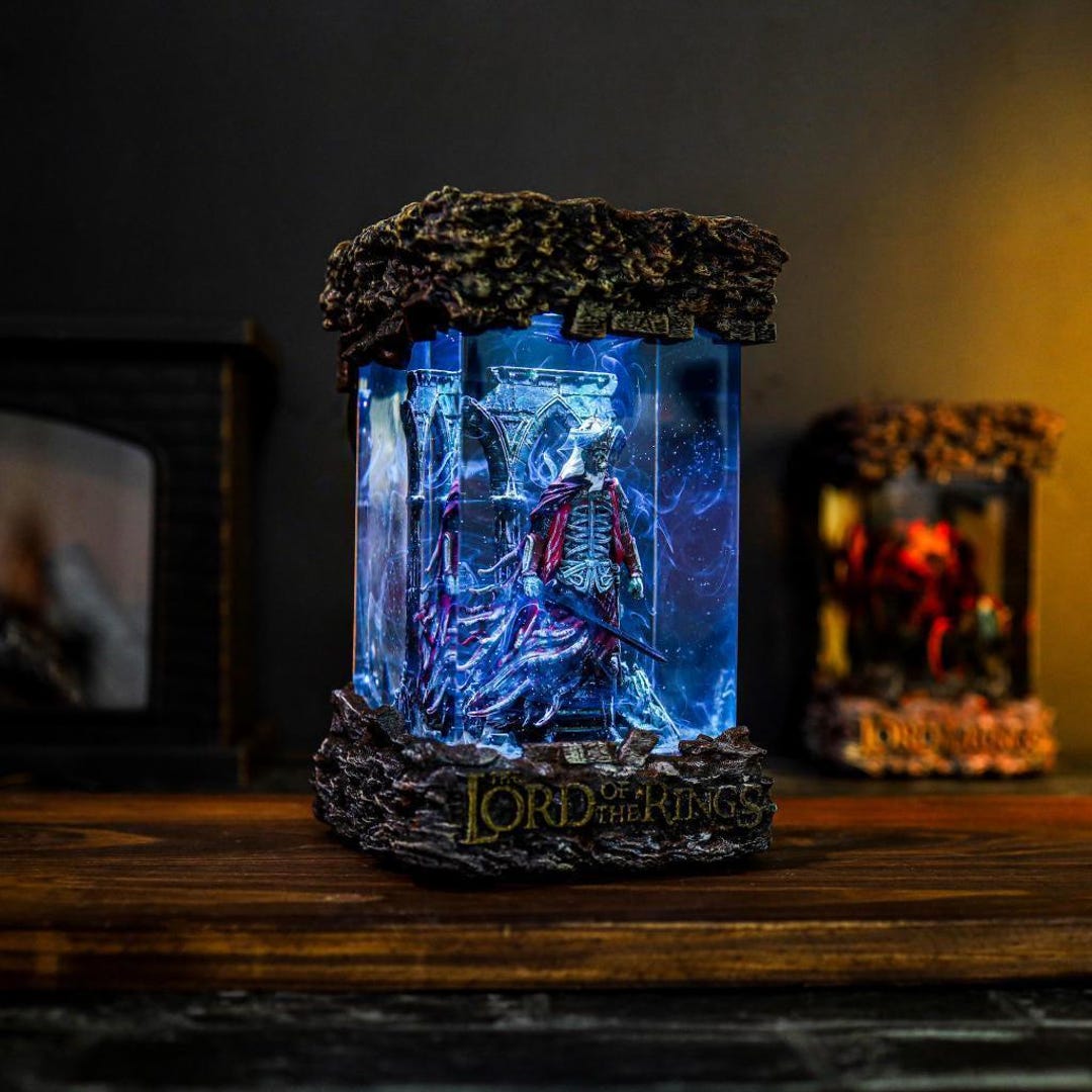 Witch-king of Angmar Lord of the Rings Lamp V2, LOTR Resin Art Night ...