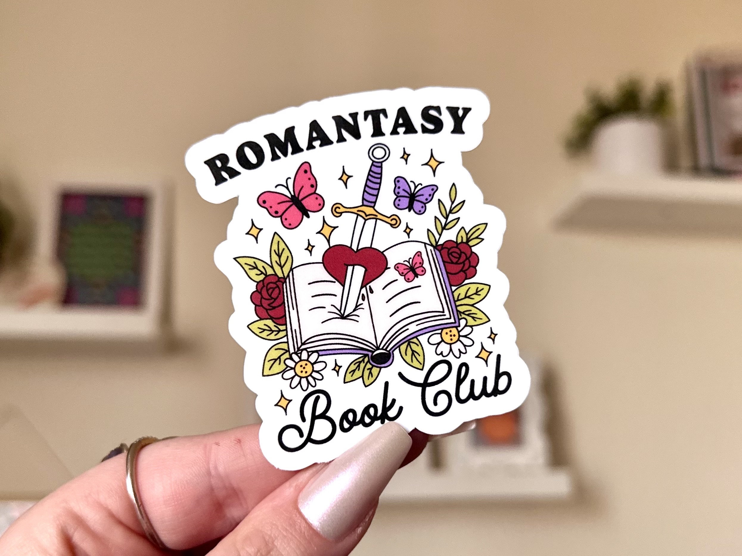 Romantasy Book Club Waterproof Sticker, Book Stickers, Gifts for ...