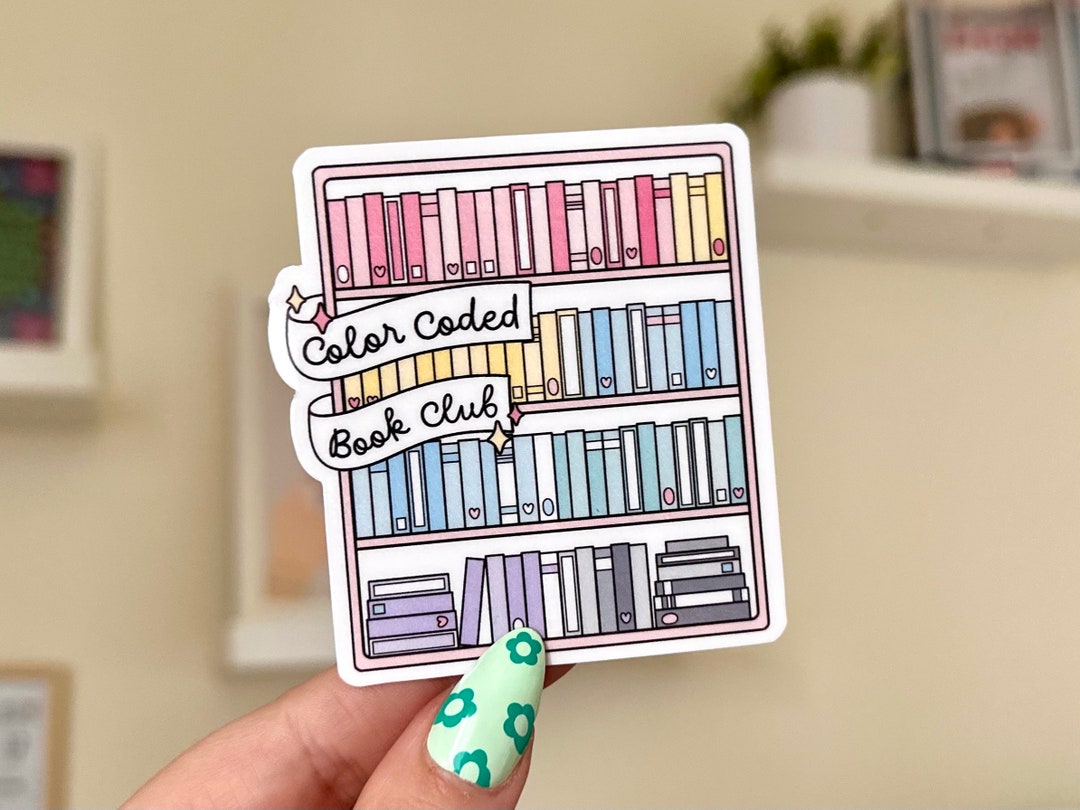Color Coded Book Club Waterproof Sticker, Book Stickers, Gifts for ...