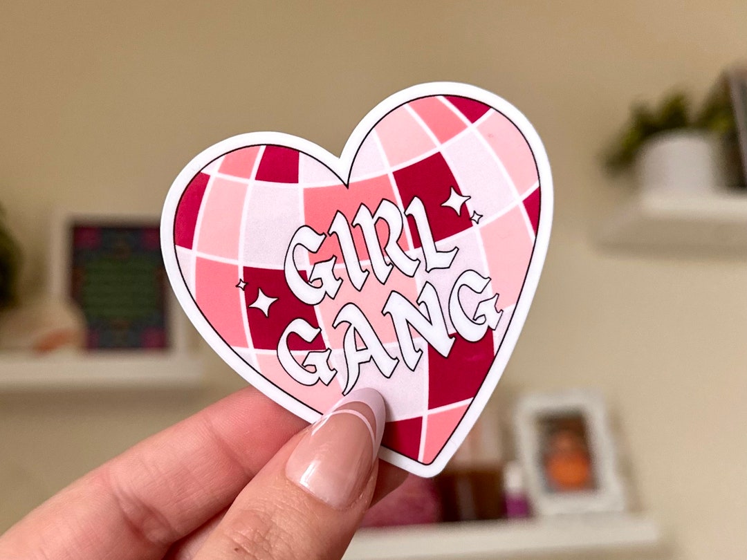 Girl Gang Disco Heart Sticker: Waterproof VSCO Decal - Etsy