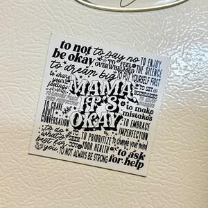 Mama It’s Okay Magnet, Mothers Day Gifts, Motherhood, Mental Health ...