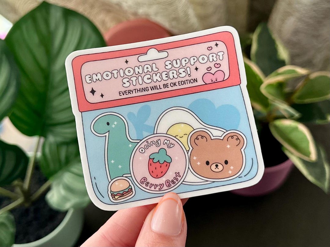 Emotional Support Stickers Waterproof Sticker, Mental Health Stickers ...