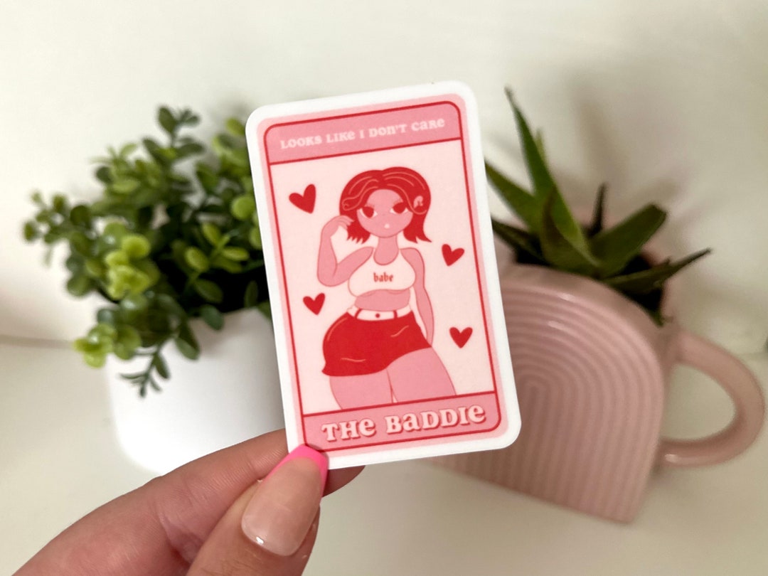 The Baddie ‘looks Like I Don’t Care’ Tarot Card Waterproof Sticker ...