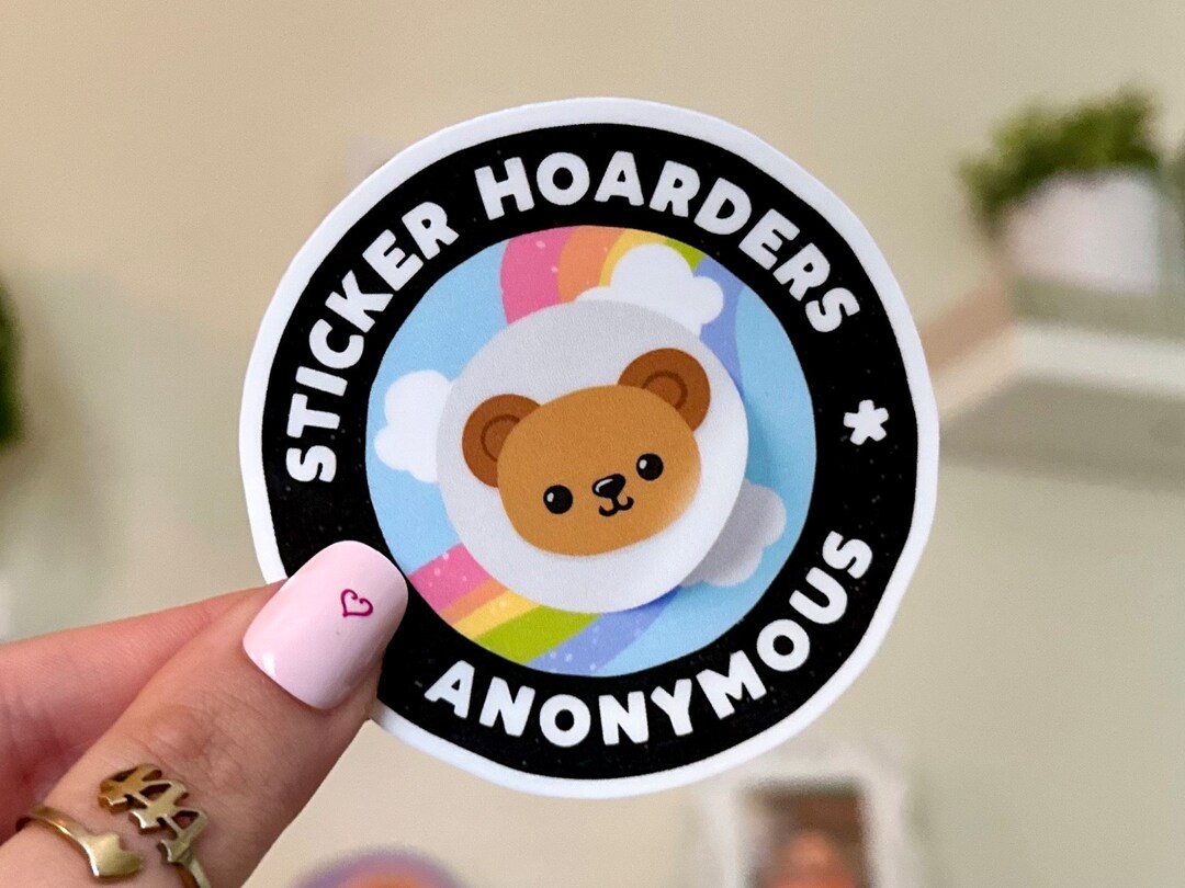 Sticker Hoarders Anon Waterproof Sticker, Mental Health Stickers ...