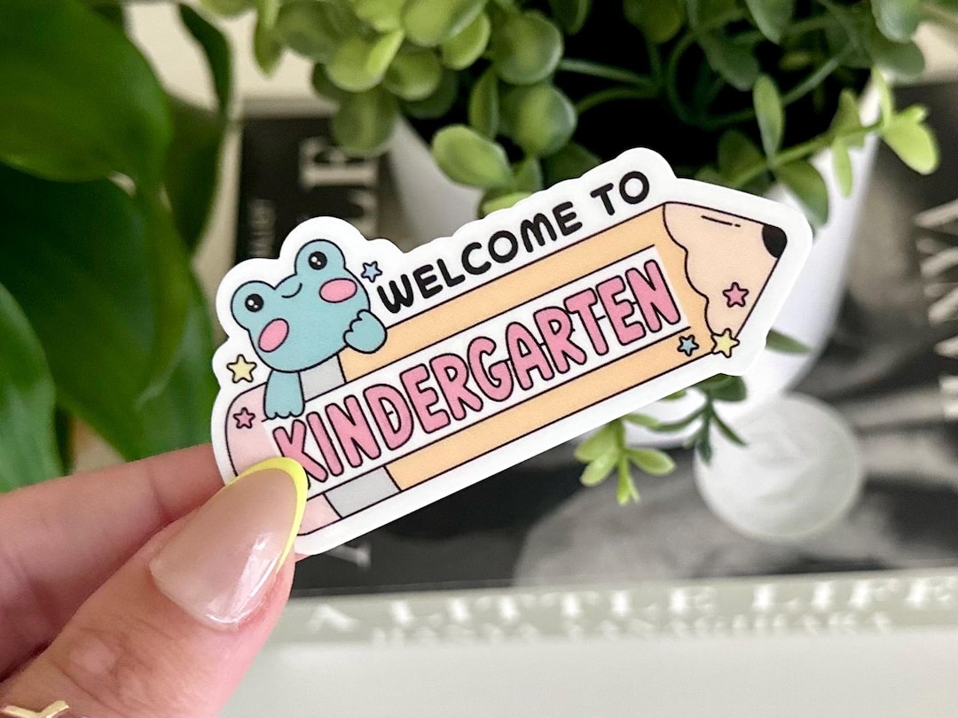 Welcome to Kindergarten Pencil Waterproof Sticker, Educator, Gifts for ...
