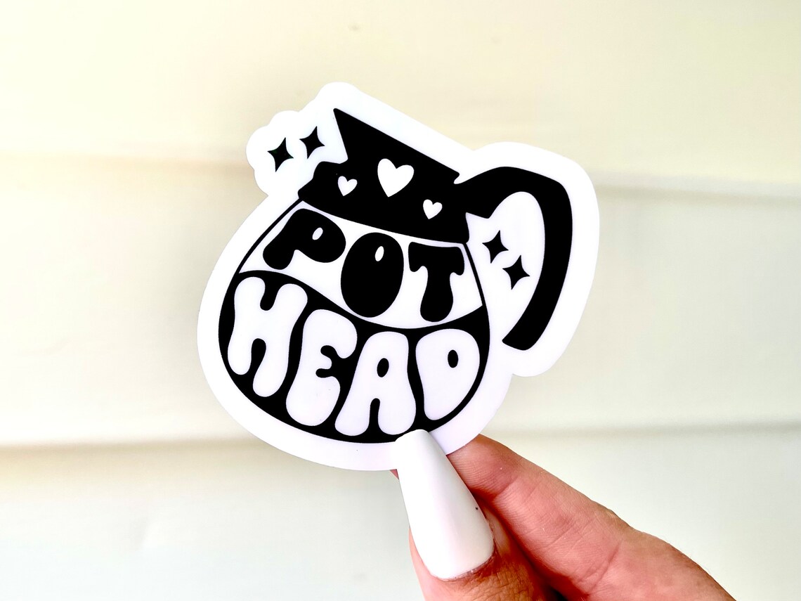 Pot Head Waterproof Sticker Coffee Stickers Gifts for Coffee - Etsy