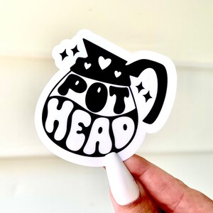 Pot Head Waterproof Sticker, Coffee Stickers, Gifts for Coffee Lovers ...