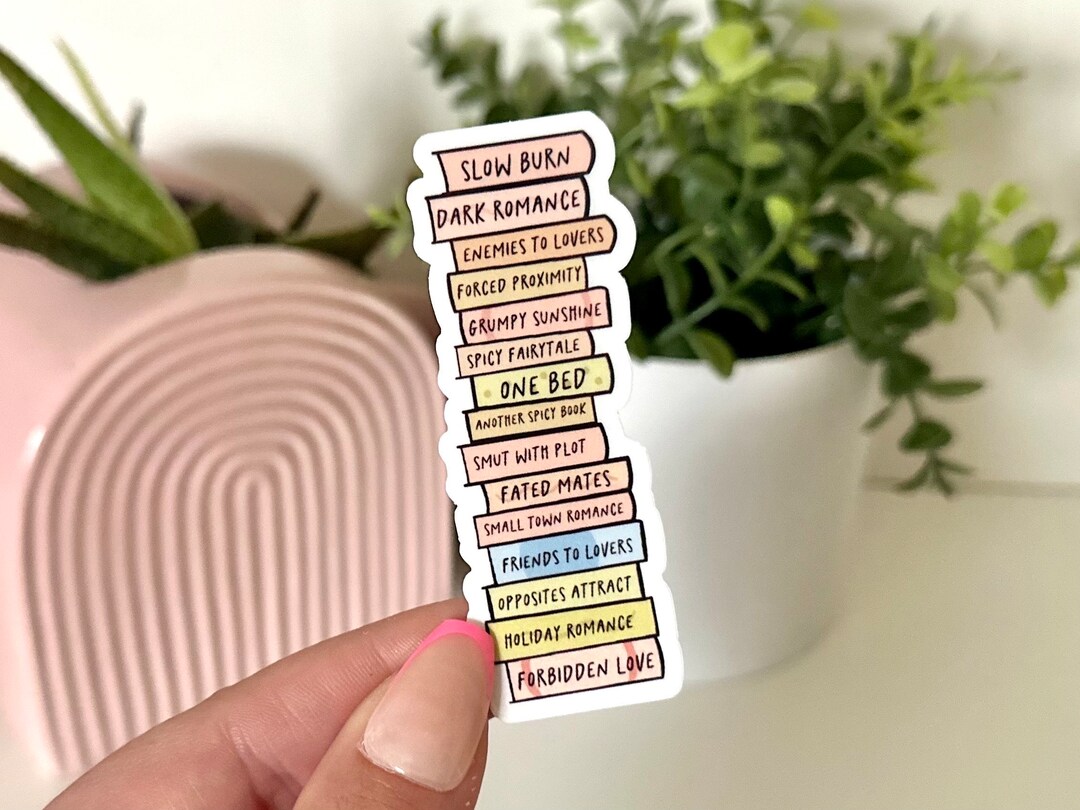 Book Tropes Waterproof Sticker, Book Lovers, Gifts for Readers, Book ...