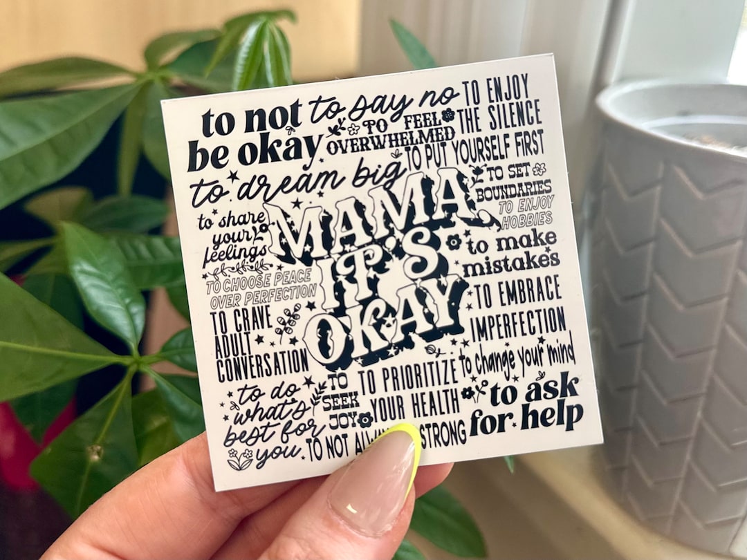 Mama It’s Okay Magnet, Mothers Day Gifts, Motherhood, Mental Health ...