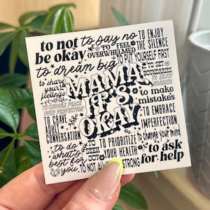 Mama It’s Okay Magnet, Mothers Day Gifts, Motherhood, Mental Health ...