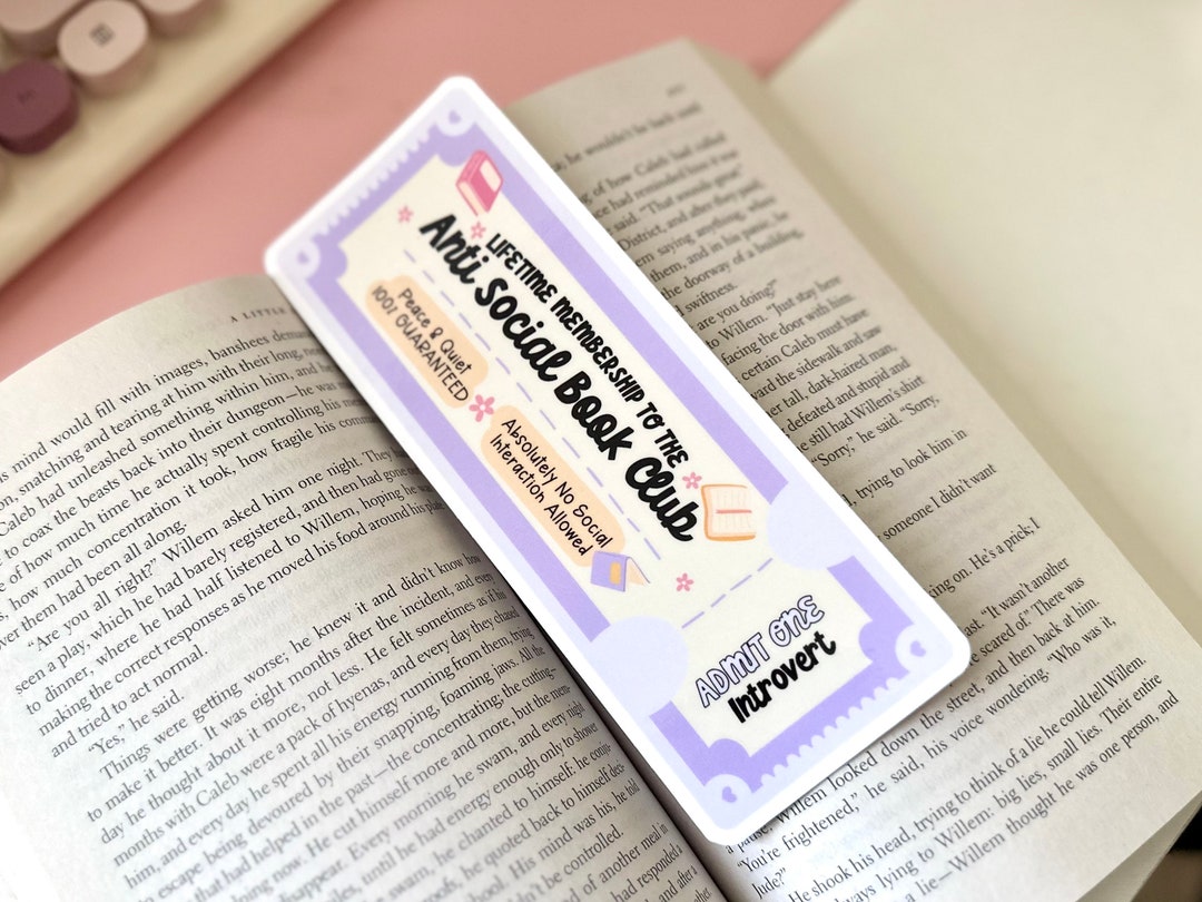 Lifetime Membership to the Anti Social Book Club Bookmark Sticker ...