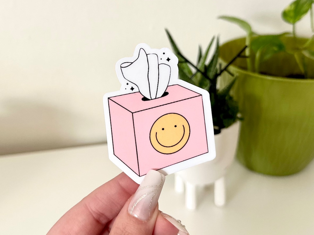 Tissue Box Cry Baby Waterproof Sticker, Cute Stickers, Trendy Popular ...