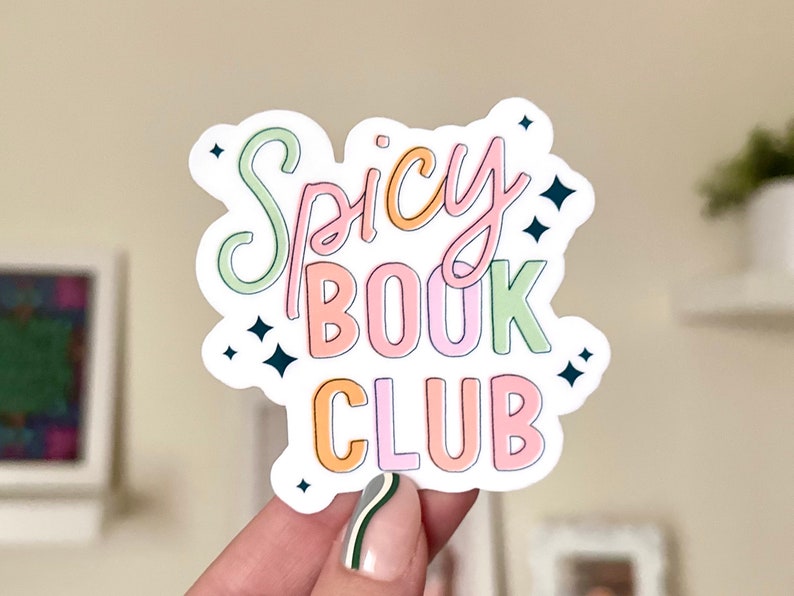 Spicy Book Club Waterproof Sticker, Book Stickers, Gifts for Readers ...