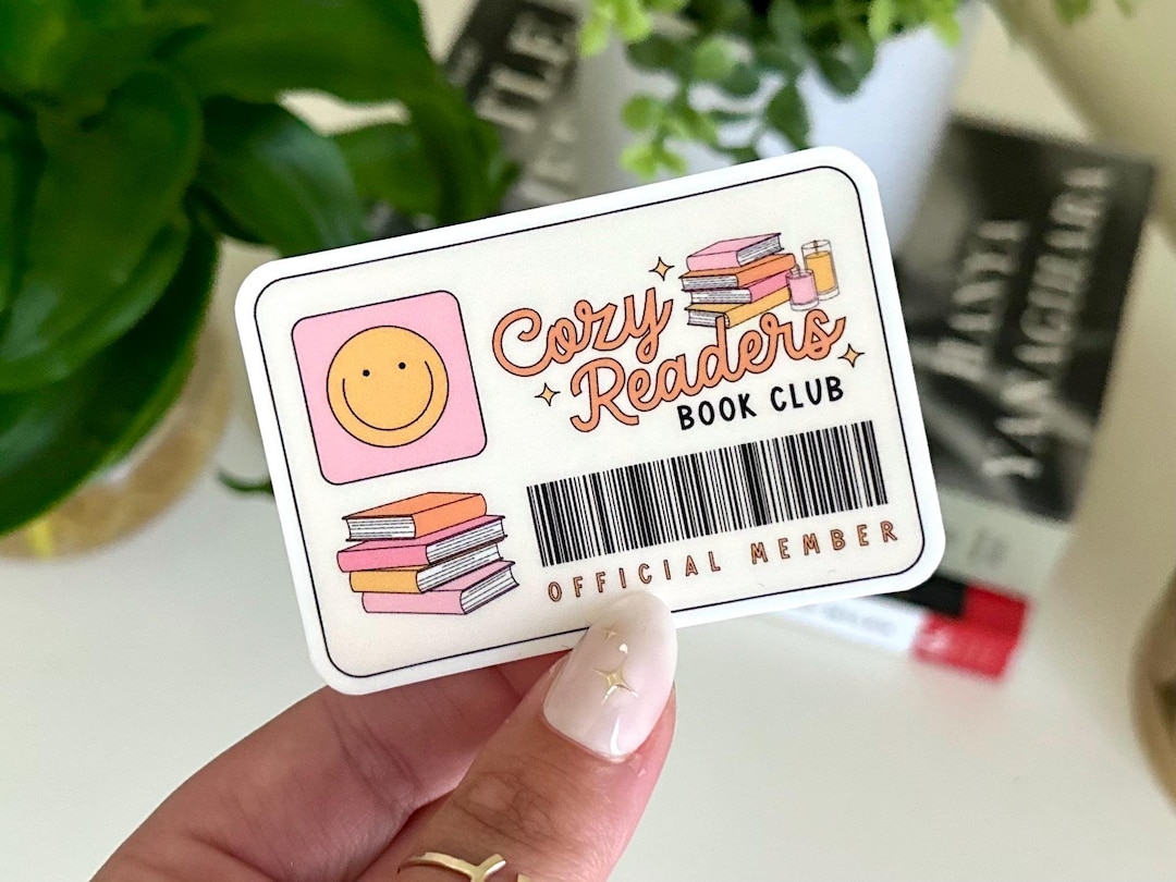 Cozy Readers Book Club Waterproof Sticker: Book Lover Gift - Etsy