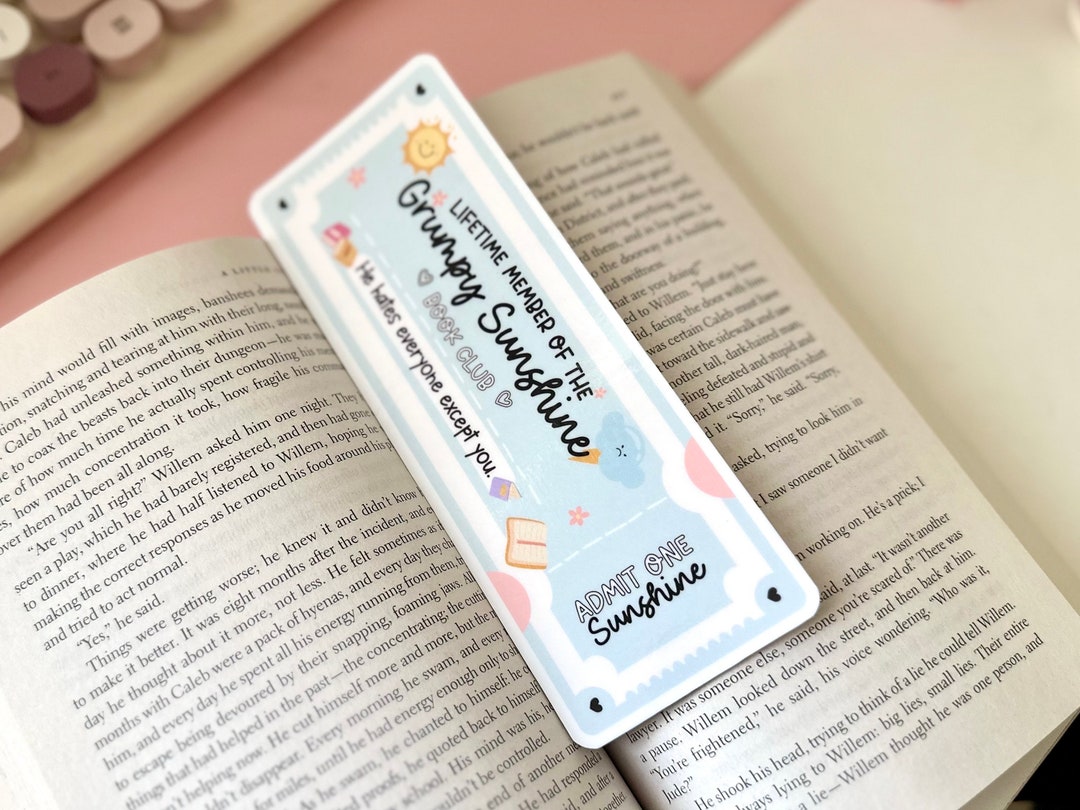 Lifetime Member of the Grumpy Sunshine Book Club Bookmark Sticker ...