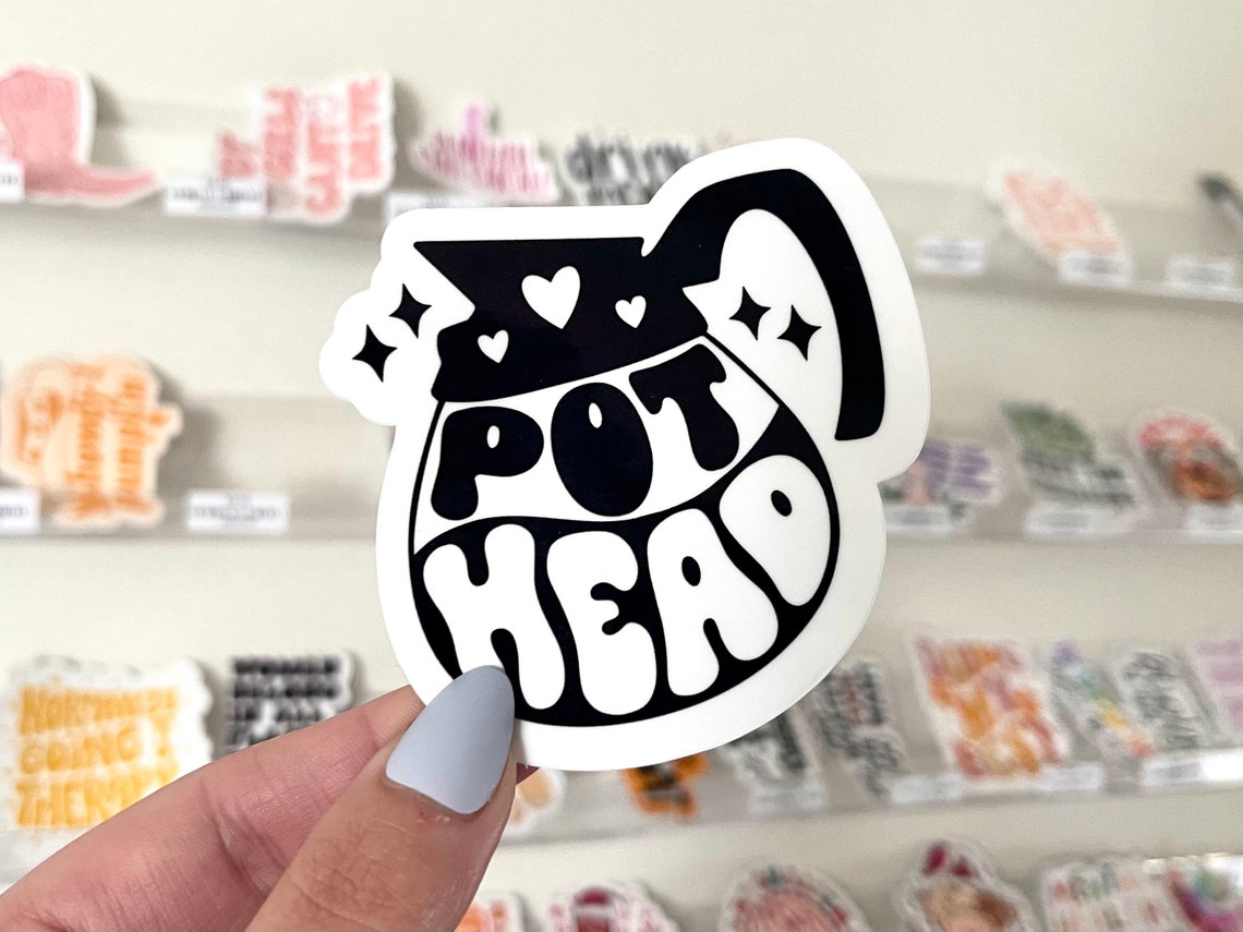 Pot Head Waterproof Sticker Coffee Stickers Gifts for Coffee - Etsy