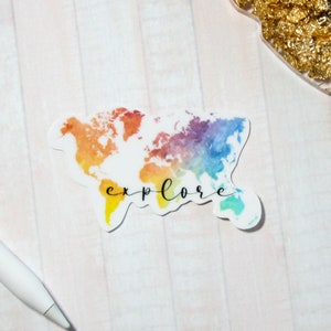 Explore Waterproof Sticker Travel the World Laptop Decals Waterbottle ...