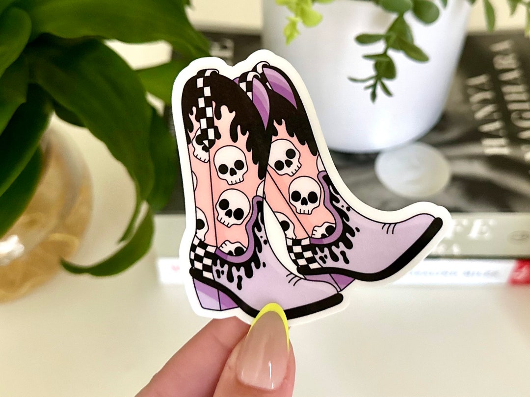 Emo Cowboy Boots Waterproof Sticker, Western Stickers, Country Sticker ...
