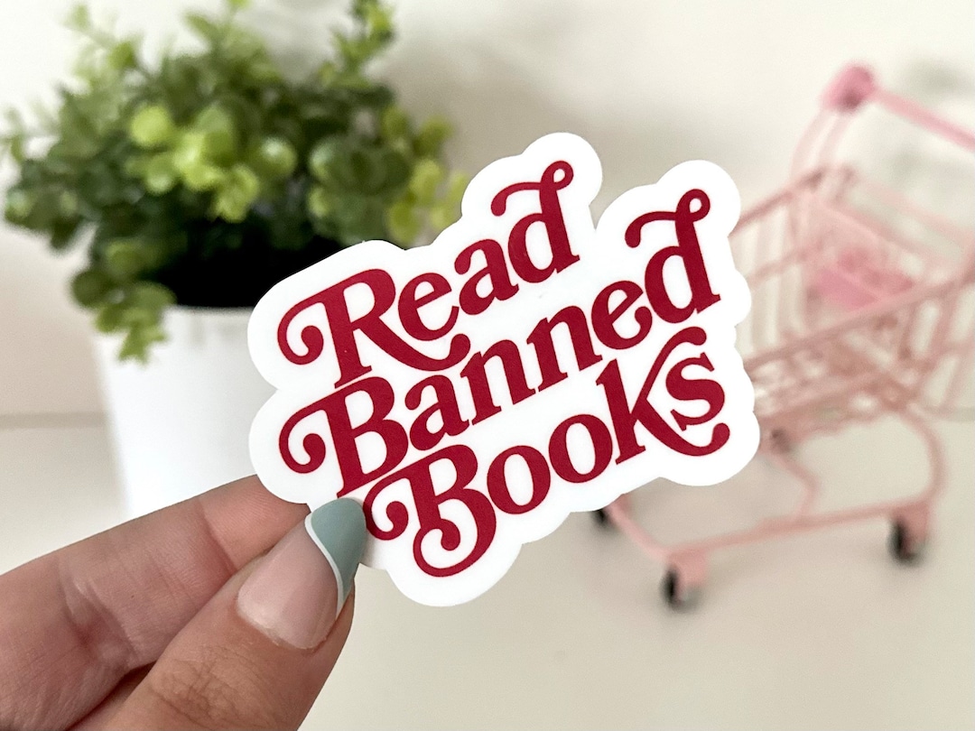 Read Banned Books Waterproof Sticker, Book Stickers, Gifts for Readers ...