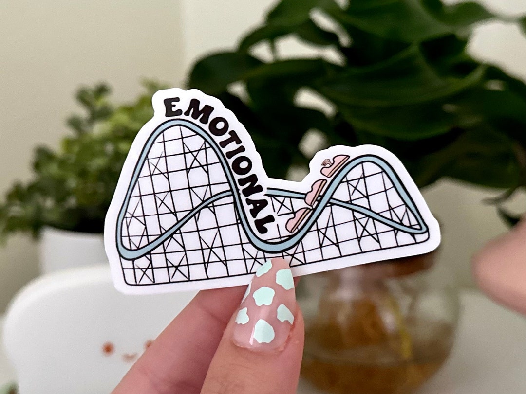 Emotional Rollercoaster Waterproof Sticker, Mental Health Stickers ...