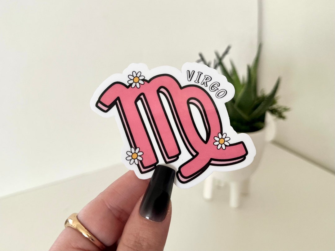 Virgo Waterproof Sticker, Zodiac Signs, Astrology Stickers, Trendy ...