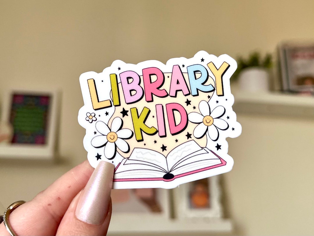 Library Kid Waterproof Sticker, Book Stickers, Gifts for Readers ...