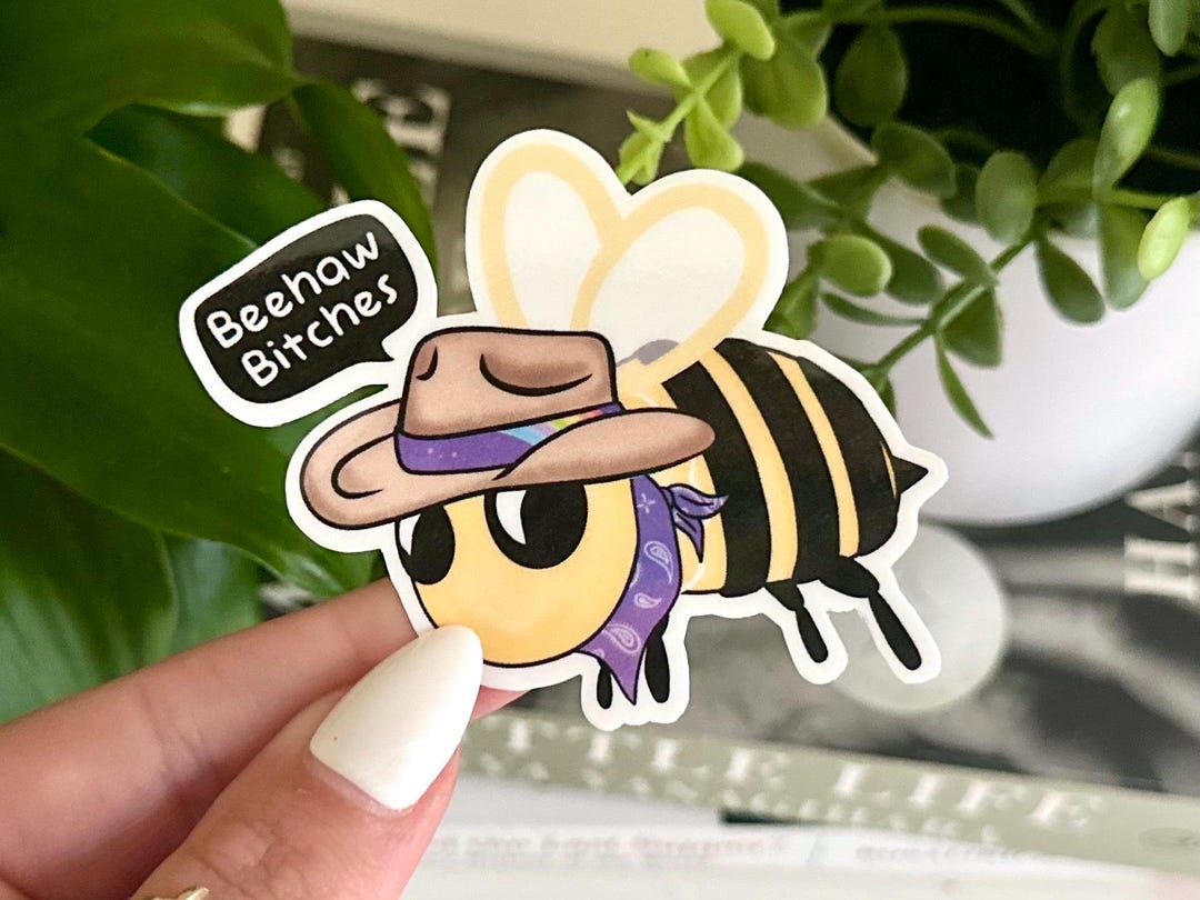 Beehaw Bxtches Waterproof Sticker, Retro Stickers, Tumbler Decal ...