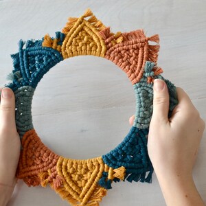 Retro Multicolor Macrame Wreath - Etsy