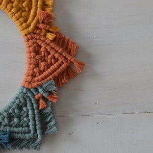 Retro Multicolor Macrame Wreath - Etsy