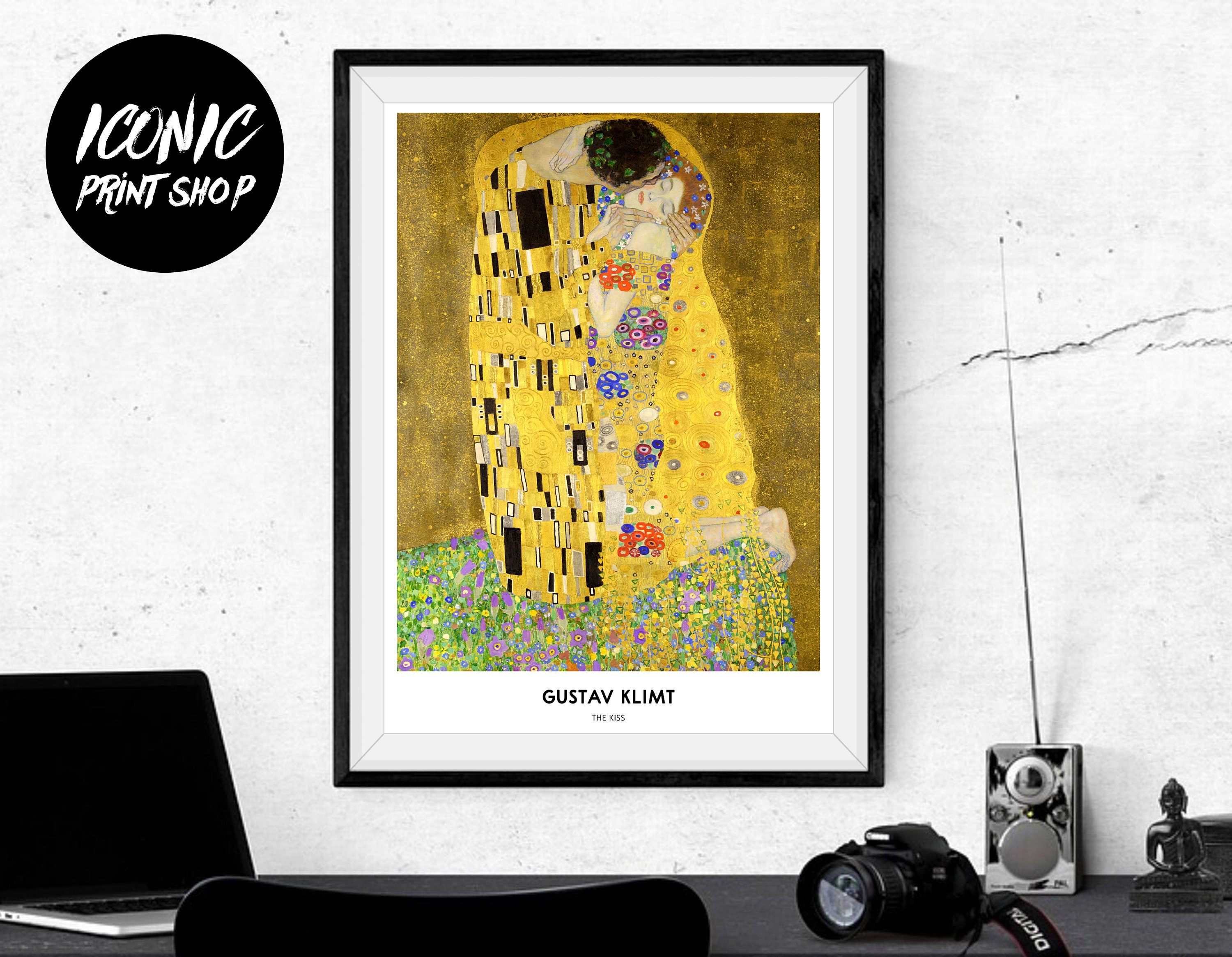 Digital Prints Art & Collectibles Classic Portrait Klimt The Kiss ...