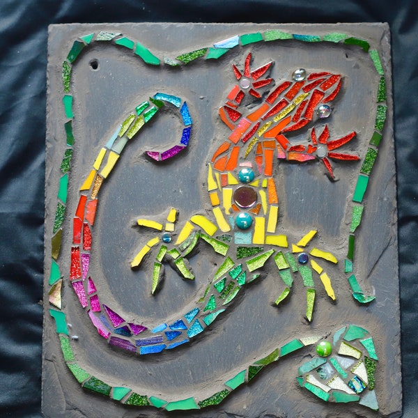 Mosaic Gecko - Etsy UK
