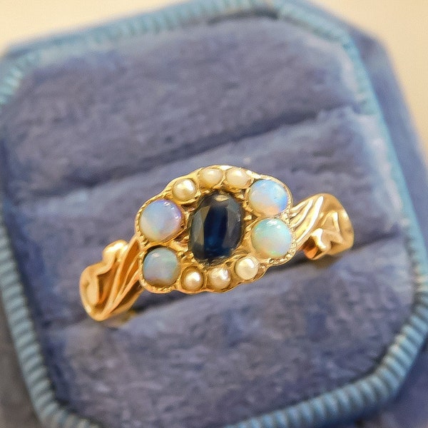 Opal and Pearl Ring - Etsy
