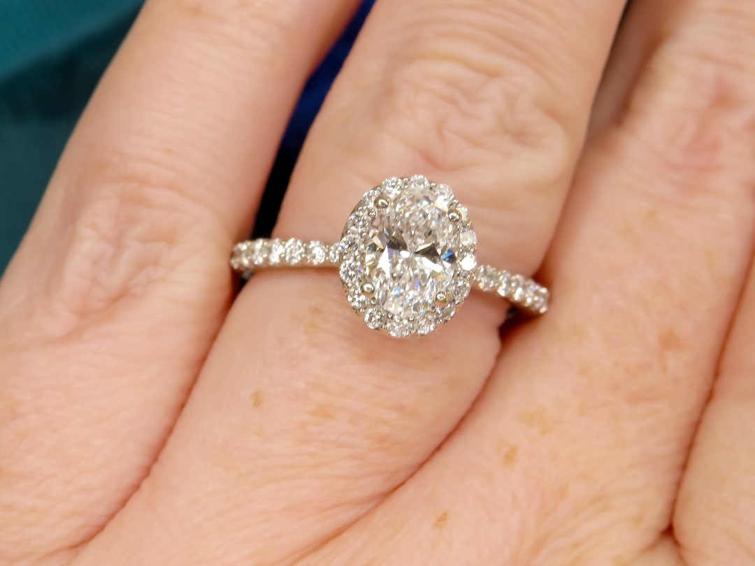 1.5 Carat Oval Diamond Ring - Etsy