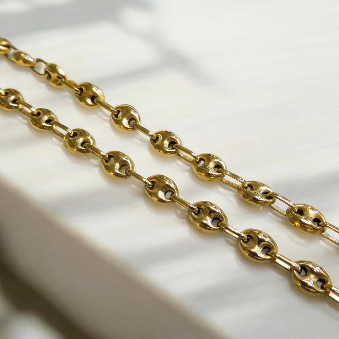 Mariner Gucci Link Chain in 18K Gold - Etsy