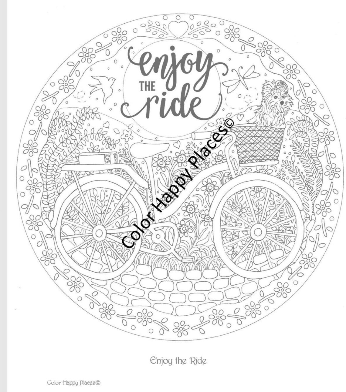 Enjoy the Ride Coloring Page Digital Download - Etsy