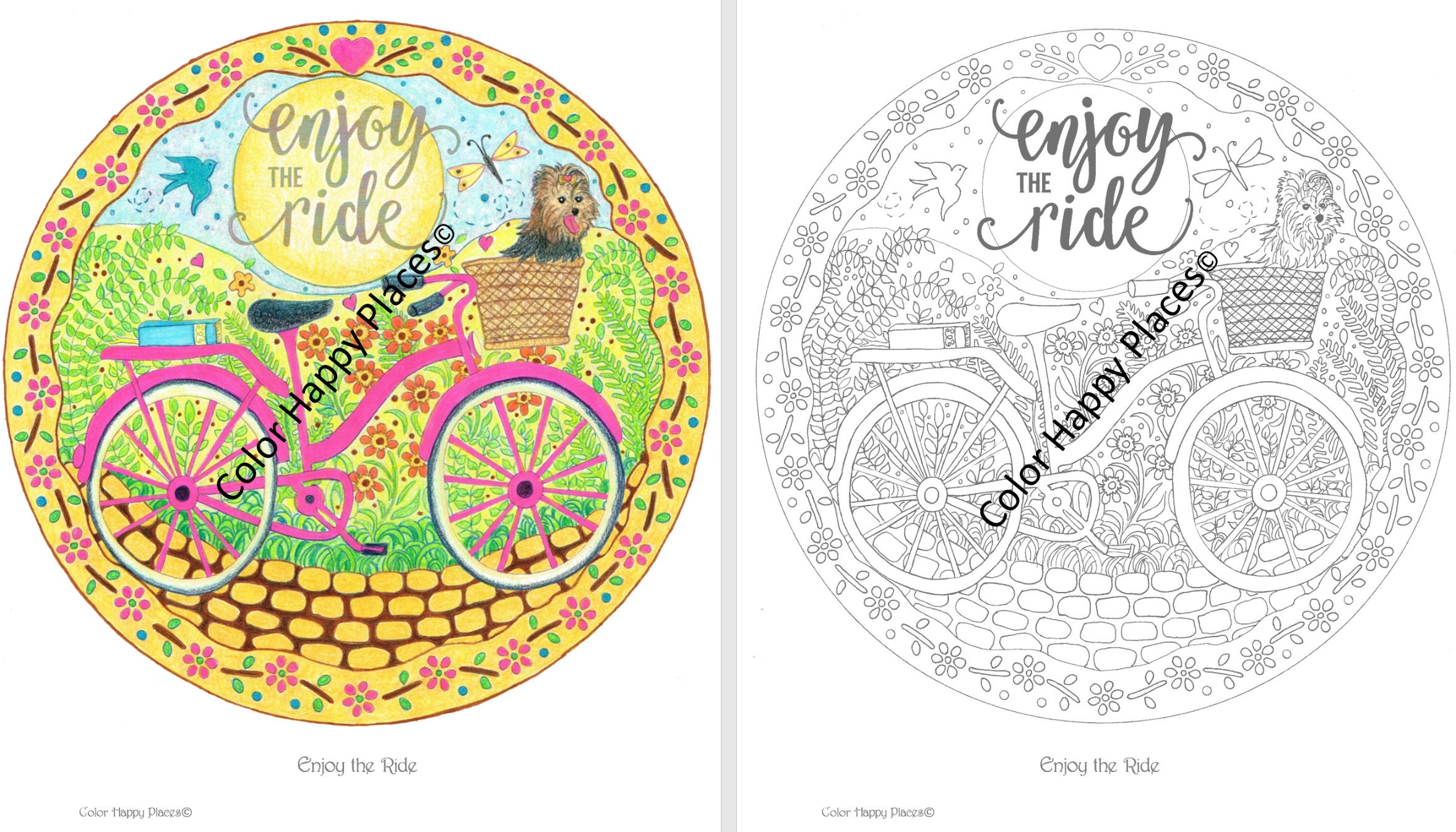 Enjoy the Ride Coloring Page Color Online or Print Adult Coloring Page ...