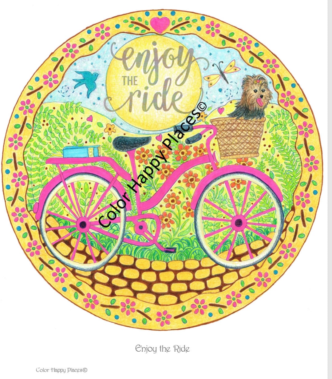 Enjoy the Ride Coloring Page Color Online or Print Adult Coloring Page ...