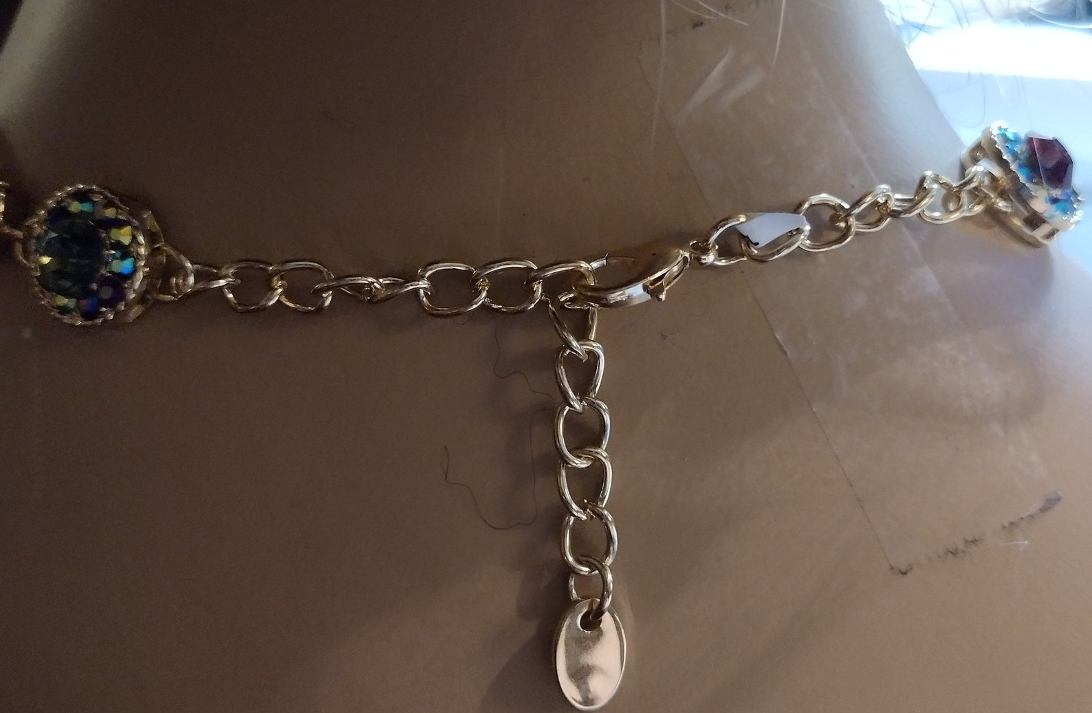 Multi Gem Y Necklace/ Faux Gemstones/gold Tone Metal/ Lots of Color and ...