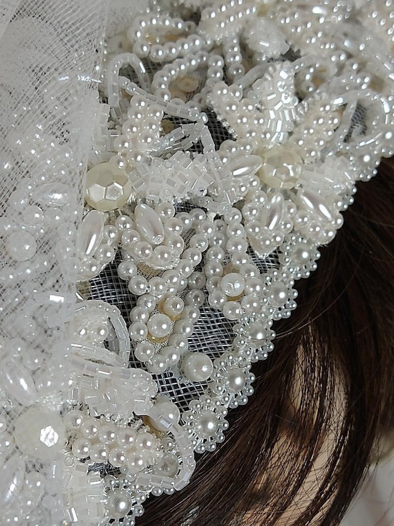 Bridal Wedding Veil/Crown Embellished! White Double L… - Gem