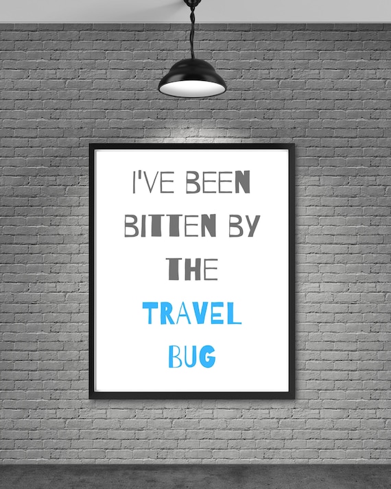 Travel Bug Wall Art Travel Bug Print Travel Bug Decor | Etsy